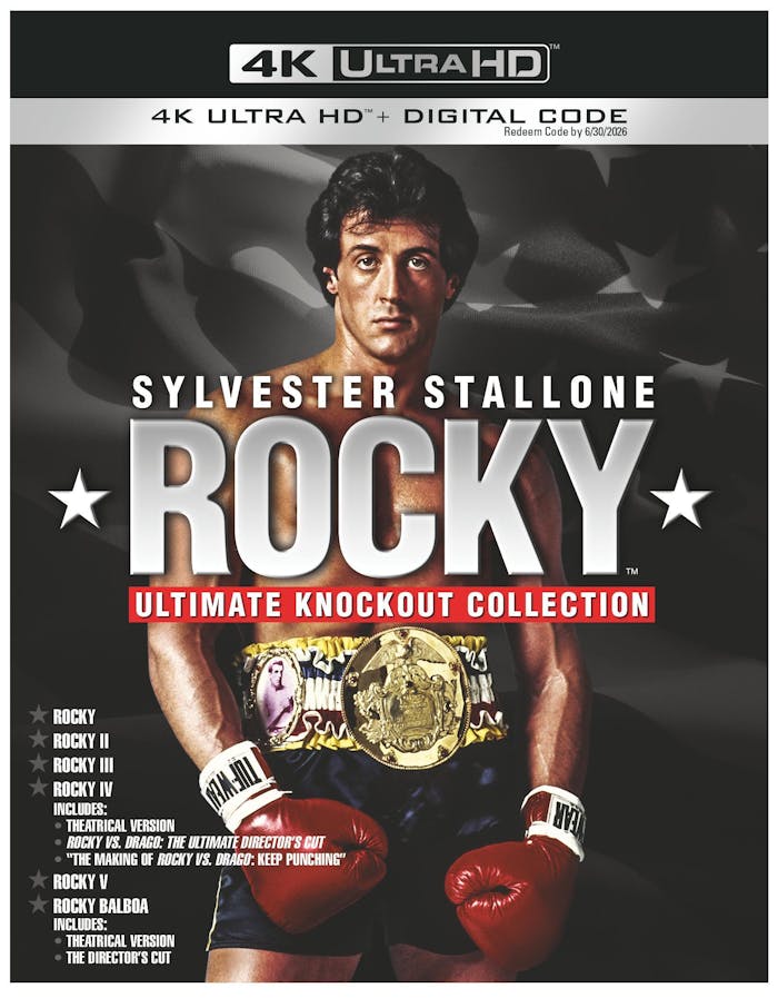 Pre Order 6 Film Rocky Ultimate Knockout Collection 4K Ultra HD UHD