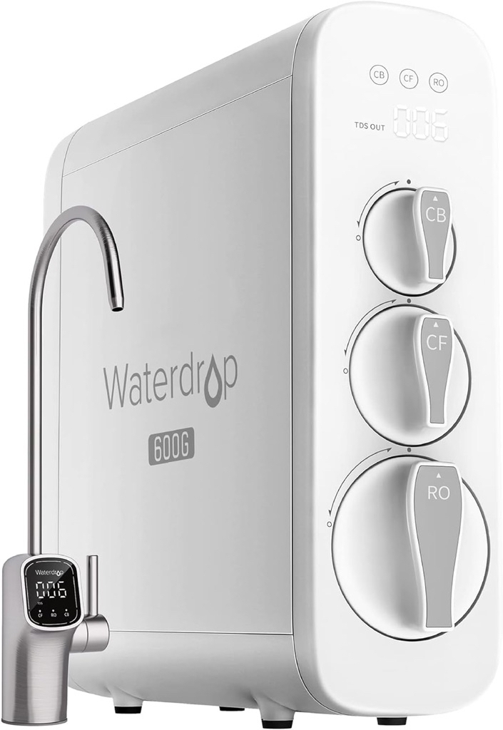 Waterdrop G P Reverse Osmosis Water Filter GPD Pure To Drain Smart LED Faucet NSF