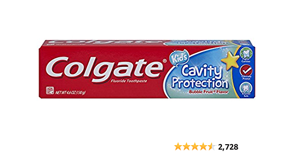 Colgate Kids Cavity Protection Toothpaste, ADA-Accepted, Bubble Fruit ...
