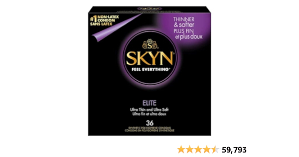 SKYN Elite – 36 Count – Ultra-Thin, Lubricated Latex-Free Condoms - $10