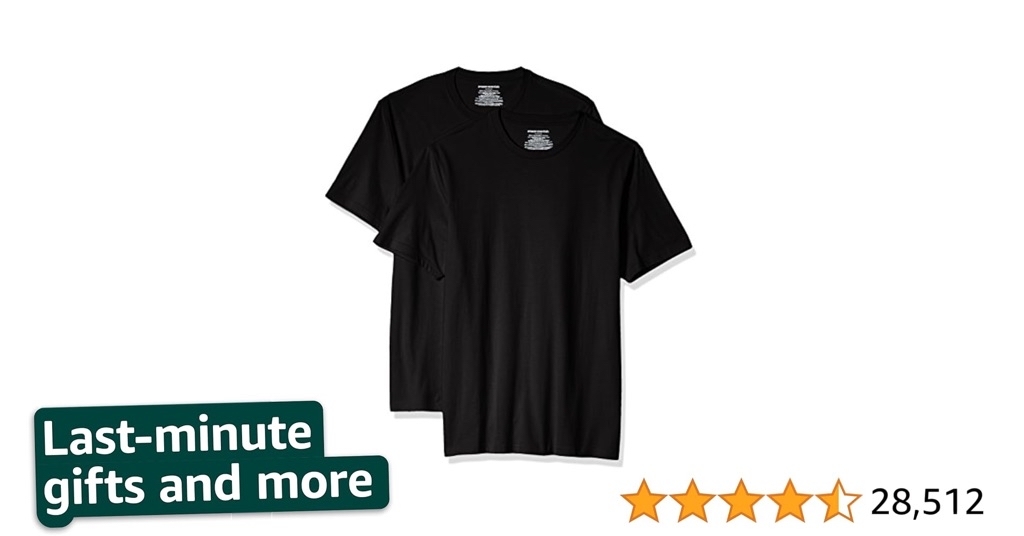 Amazon Essentials Men's Slim-Fit Short-Sleeve Crewneck T-Shirt, Pack of ...