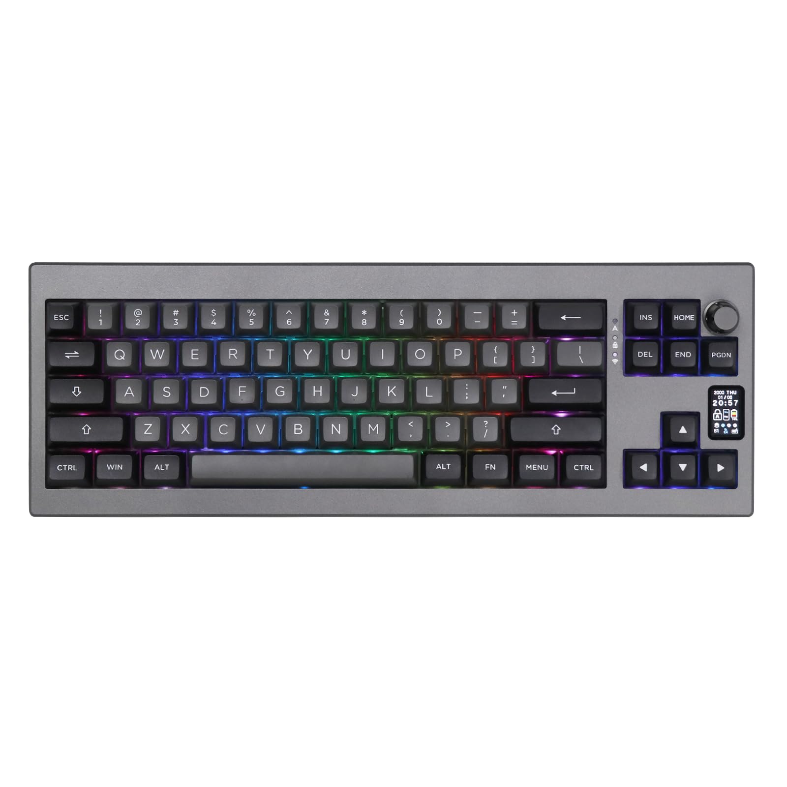 EPOMAKER Shadow-X Gasket Wireless Mechanical Gaming Keyboard with Screen