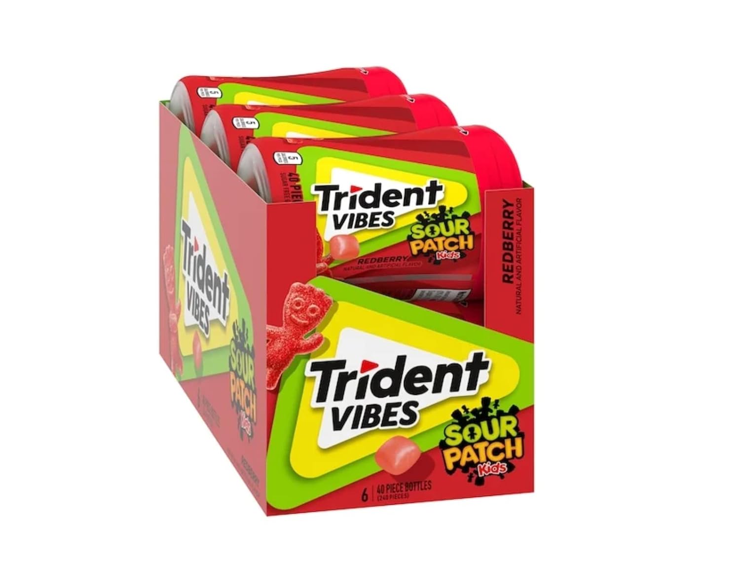 6-Count 40-Piece Trident Vibes Sour Patch Kids Redberry Sugar Free Gum $7.48 + Free S&H w/ Prime ...