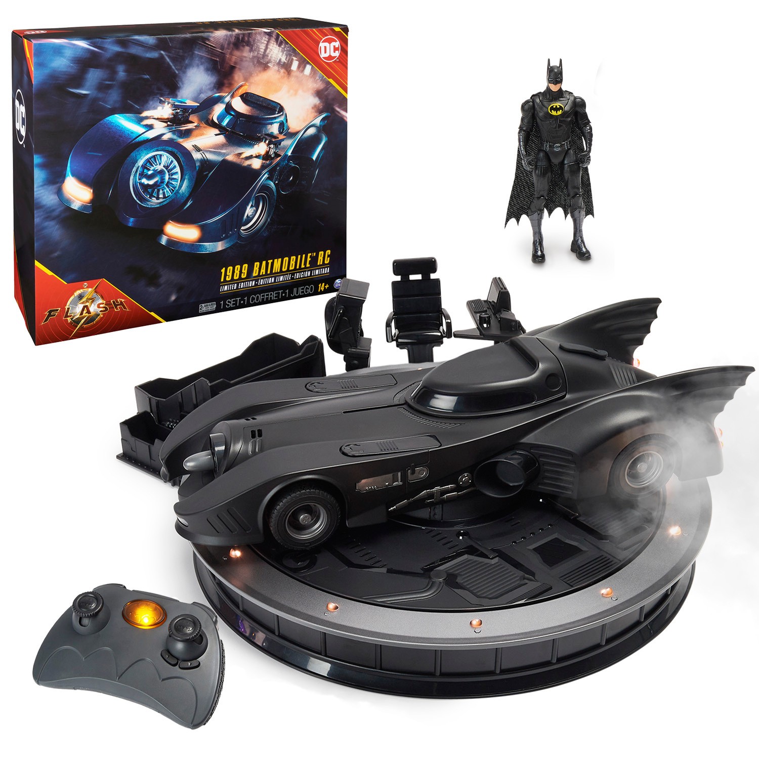 DC Comics, Official 1989 Batmobile RC, Exclusive Batman Figure, Limited ...