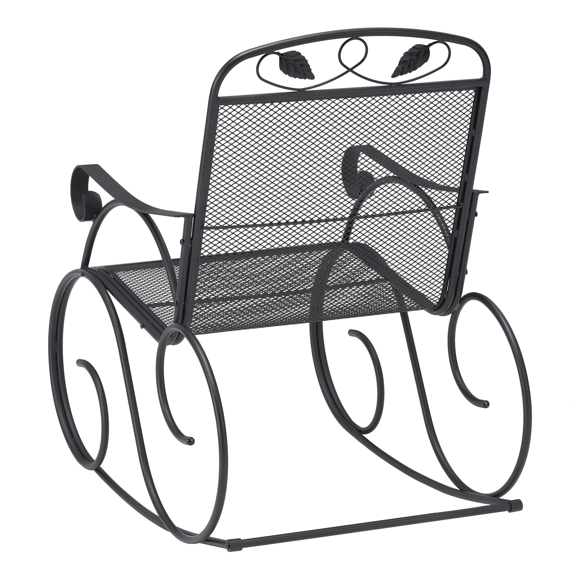 Mainstays Metal Mesh Rocking Chair, Black $88