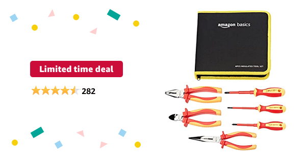 Limited-time deal: Amazon Basics 1000 Volt VDE Insulated Tool Set ...