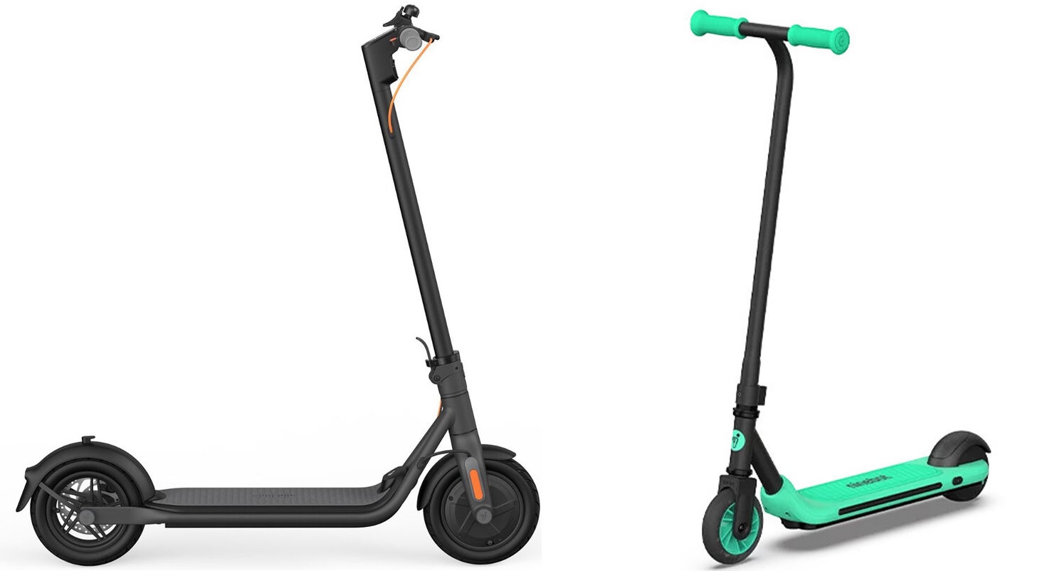 Segway F30 Scooter (Gray) + Segway A6 Kid's Electric Kick Scooter (Gray ...