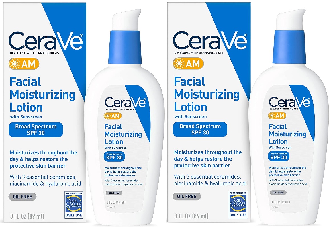 CeraVe: 3-Oz AM Facial Moisturizing Lotion SPF 30 2 for $16.80 ($8.40 ...