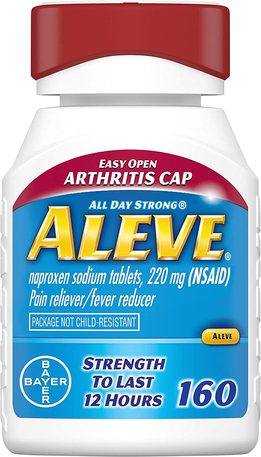 160-Count Aleve Pain Reliever & Fever Reducer Caplets w/ Soft Grip ...