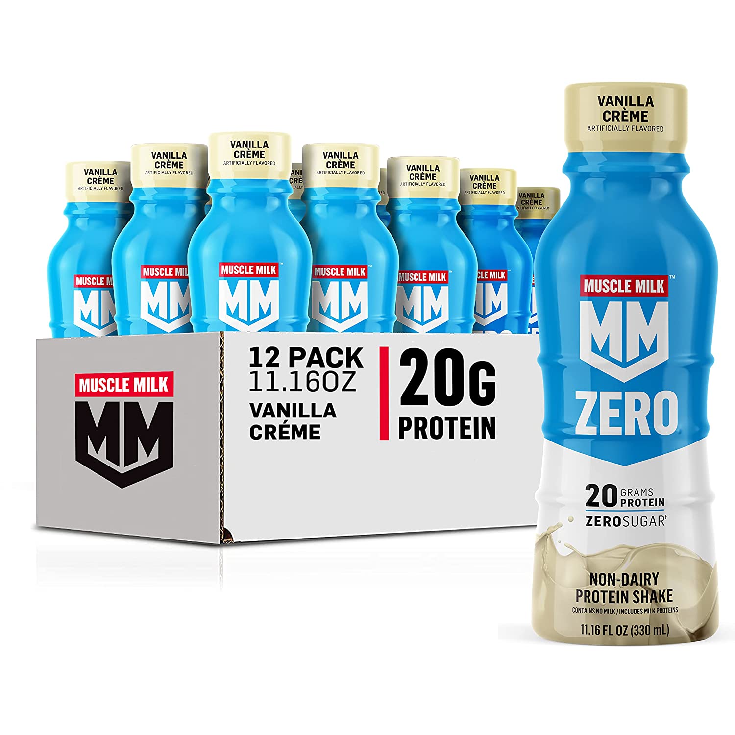 12-Count 11.16-Oz Muscle Milk Zero Sugar 20g Protein Shake