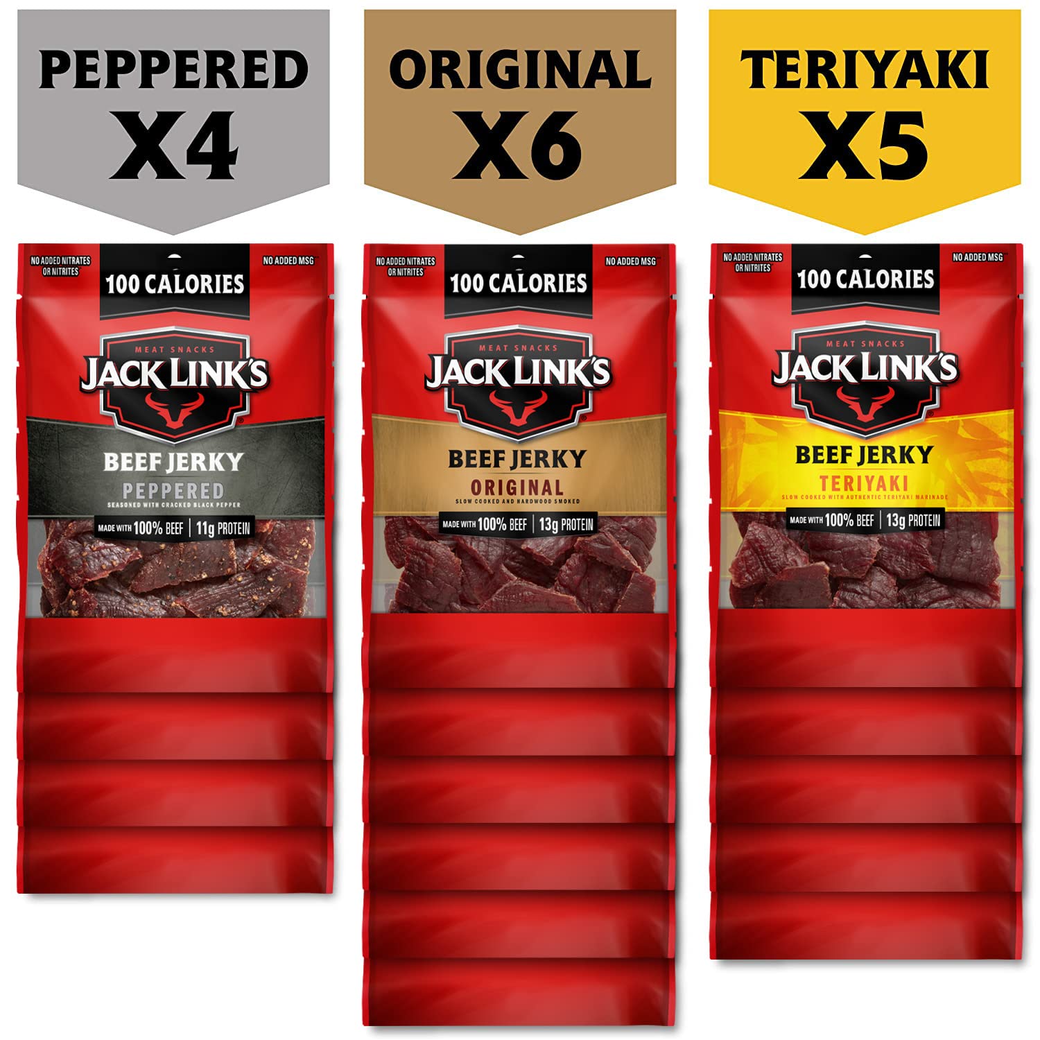 Jack Link's: 15-Pack 1.25-Oz Beef Jerky Variety Pack (Original ...