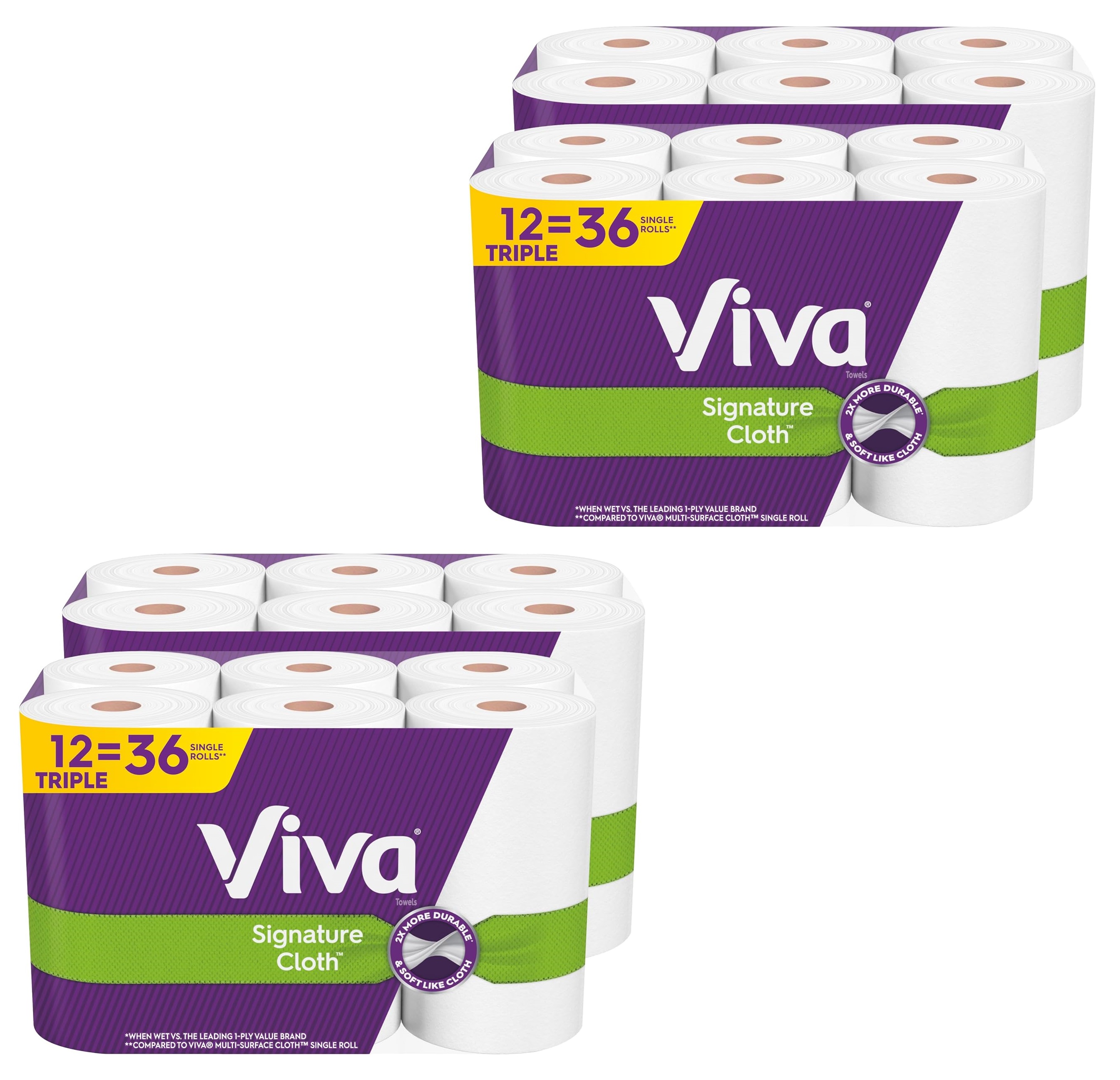 24 Count Viva Signature Cloth Choose A Sheet Paper Towels Triple Rolls
