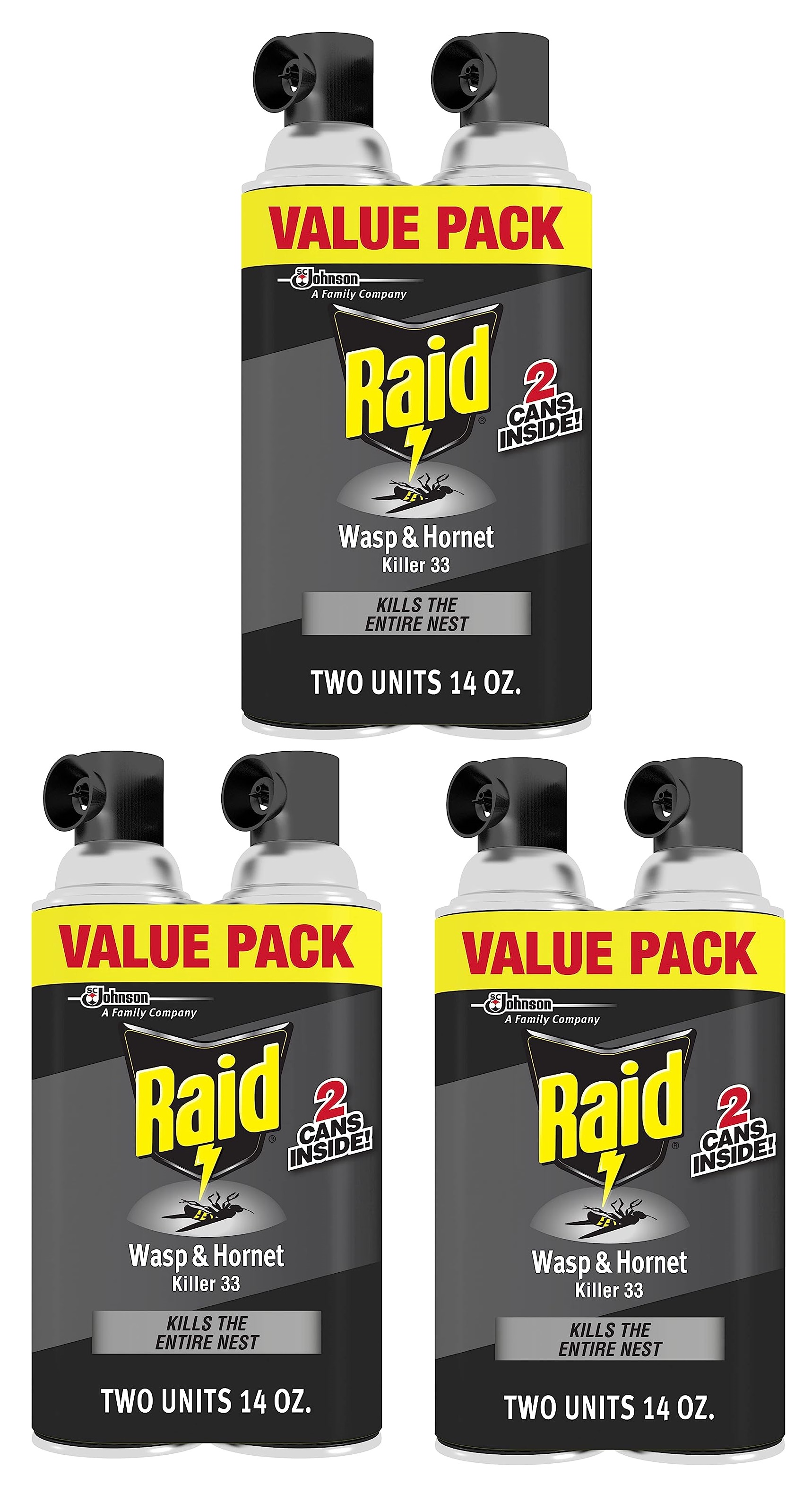 6-Count 14-Oz Raid Wasp & Hornet Killer Spray + $10 Amazon Credit