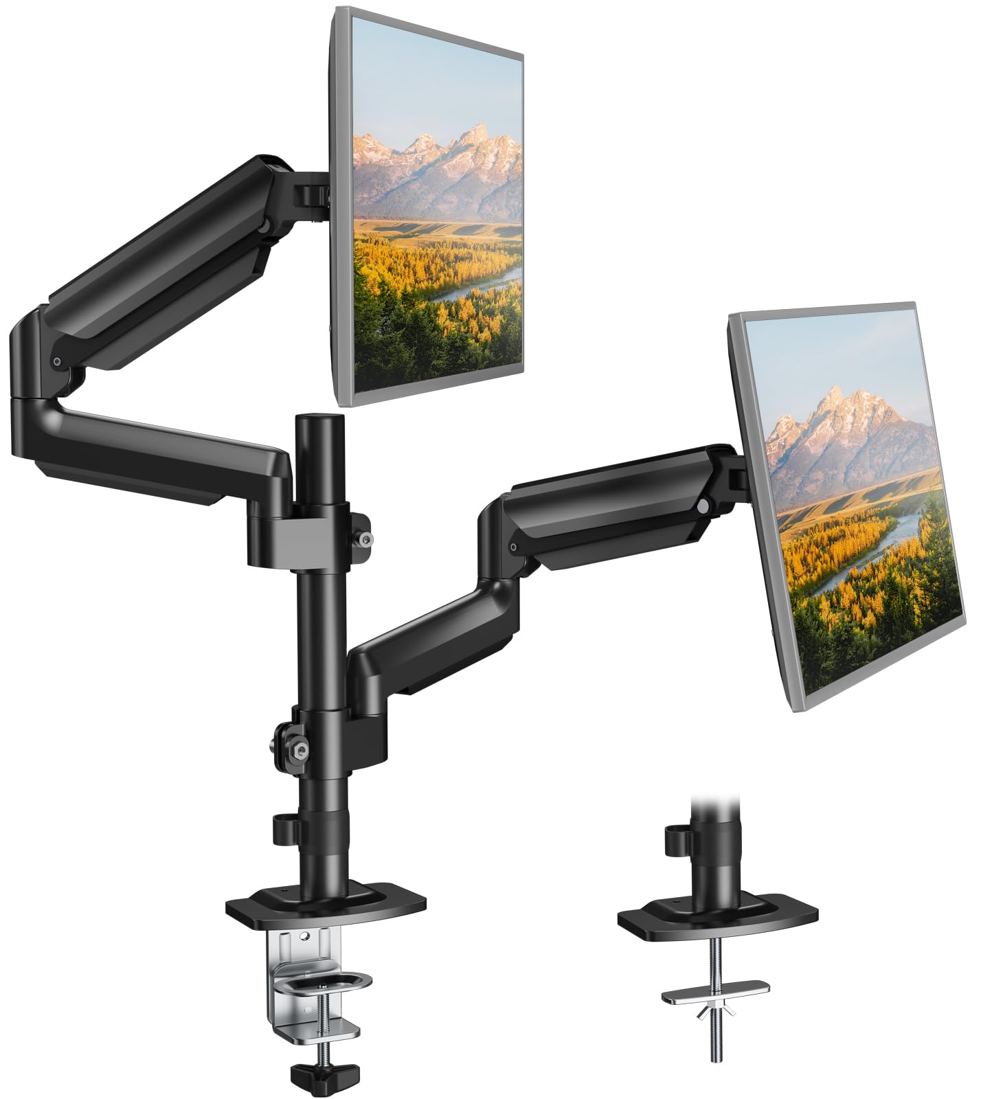 ErGear Dual Monitor Adjustable Spring Stand Mount (for 13-32" Monitors ...