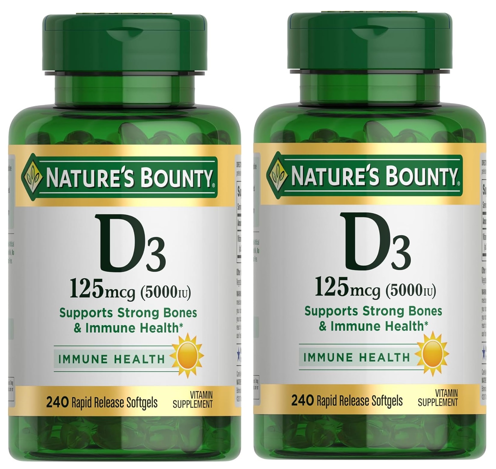 Nature's Bounty Vitamin & Supplements: 240-Ct Vitamin D3 5000IU Softgels