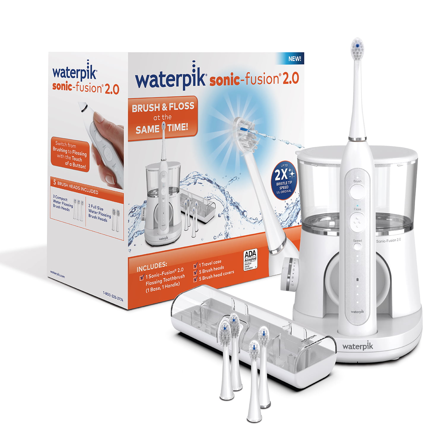 **Start 7/8** Waterpik Sonic-Fusion 2.0 Brush & Floss Electric ...