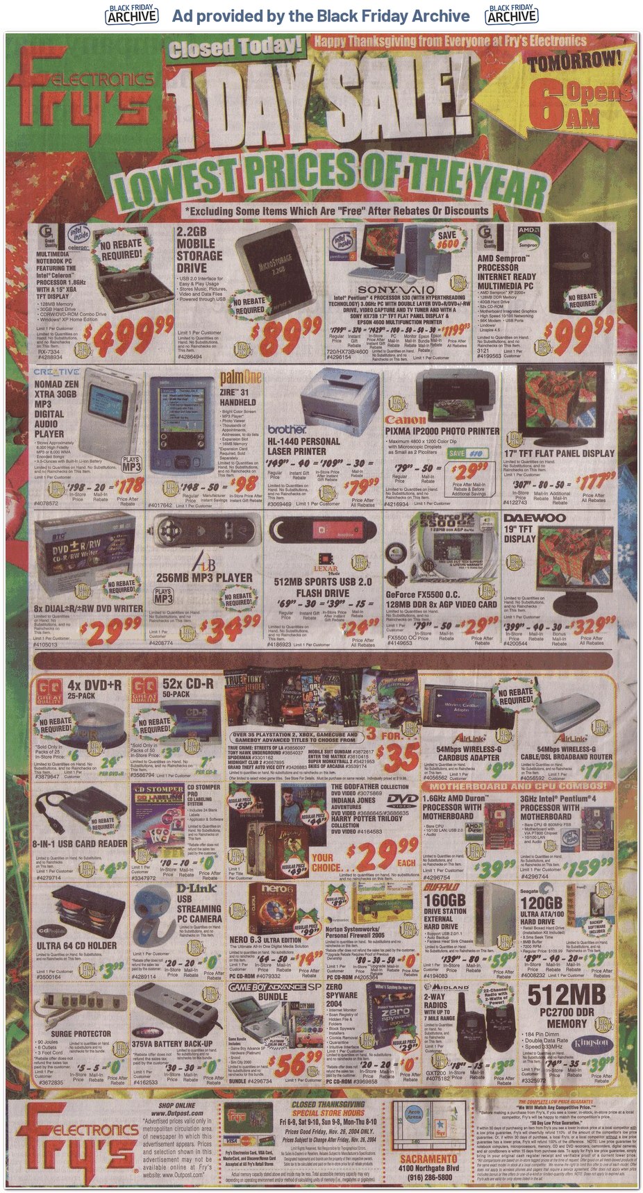 The OfficeMax, Fry's, Sears, Toys R us FatWallet Black Friday thread 2023