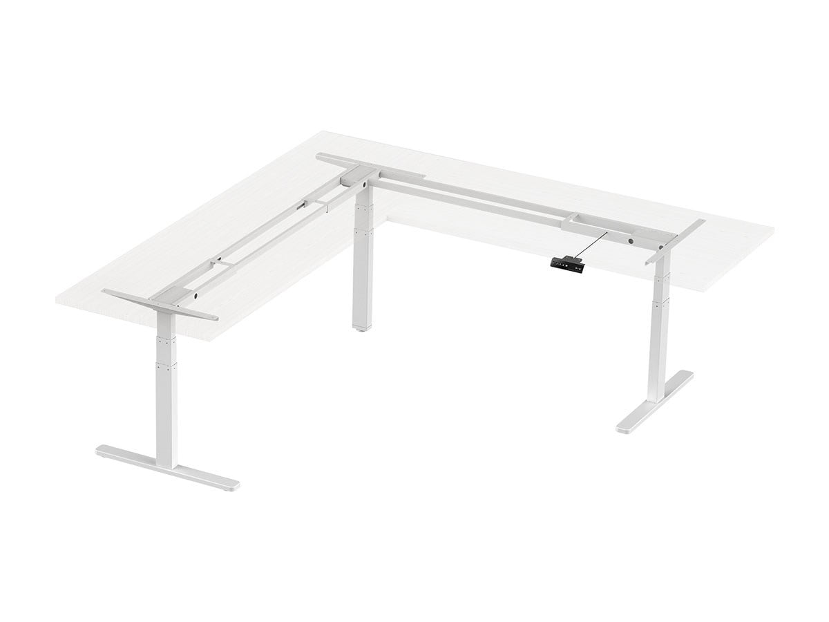 Monoprice Triple Motor Height Adjustable Sit-Stand Corner Desk Frame ...