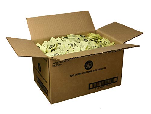 2000-Ct Happy Belly Zero Calorie Yellow Sucralose Sweetener Powder Packet