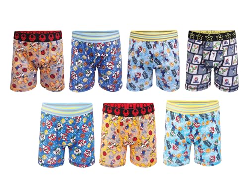 7-Pack Nintendo Boys' Super Mario Boxer Briefs (Sizes 6 or 10)
