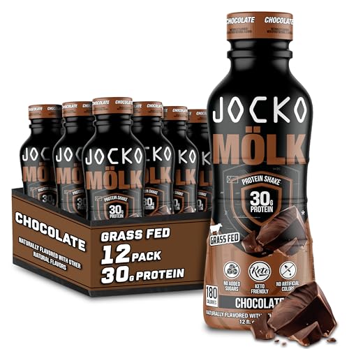 12-Pack 12-Oz Jocko Fuel Mölk 30g Protein Shakes at Amazon (4 flavors)