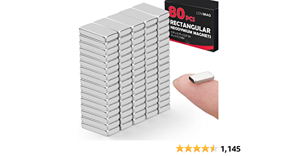 LOVIMAG Neodymium Magnets Bars, 80 Pcs Strong Rare Earth Magnets Bar ...