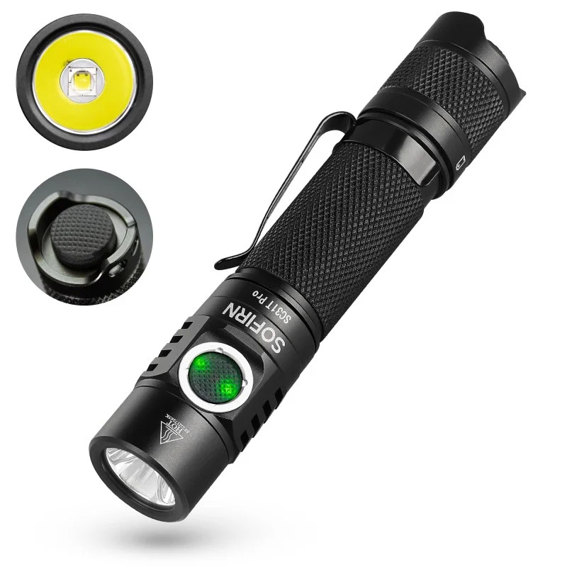 Sofirn SC31T Pro Tactical Flashlight with Anduril UI $23
