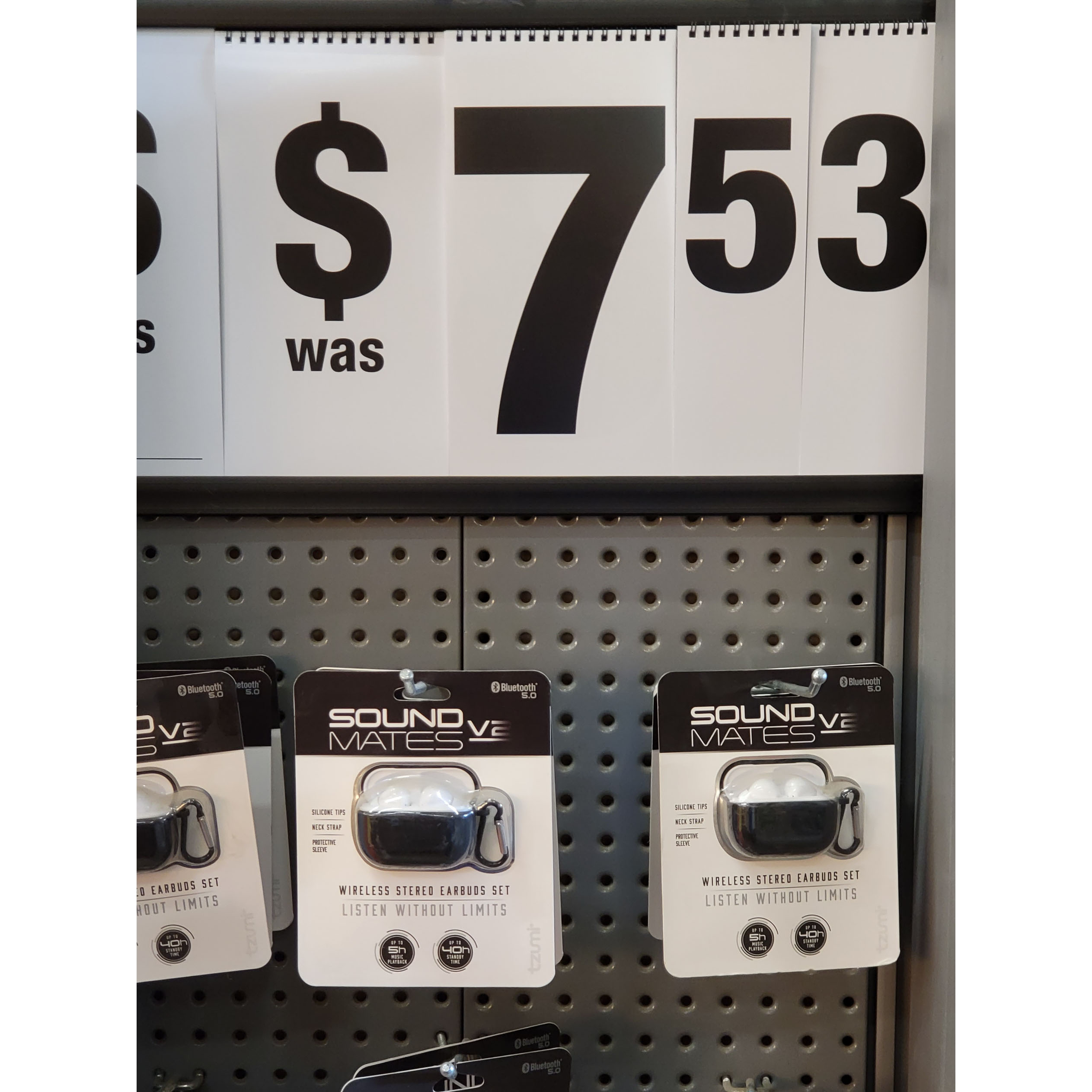 [YMMV] Tzumi Soundmates V2 Wireless Stereo Earbuds - In Store Only $7.53