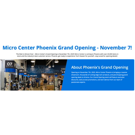 Phoenix, AZ Micro Center B&M Store Grand Opening - Free 128GB Flash ...