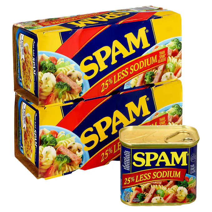 Spam 25% Less Sodium, 12 oz, 8-count $17.59 Costco In-Store YMMV