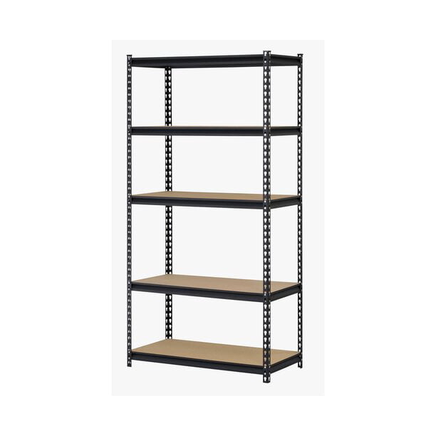 5-Tier Muscle Rack Steel Shelves (36"W x 18"D x 72"H, Black) $74.95 ...