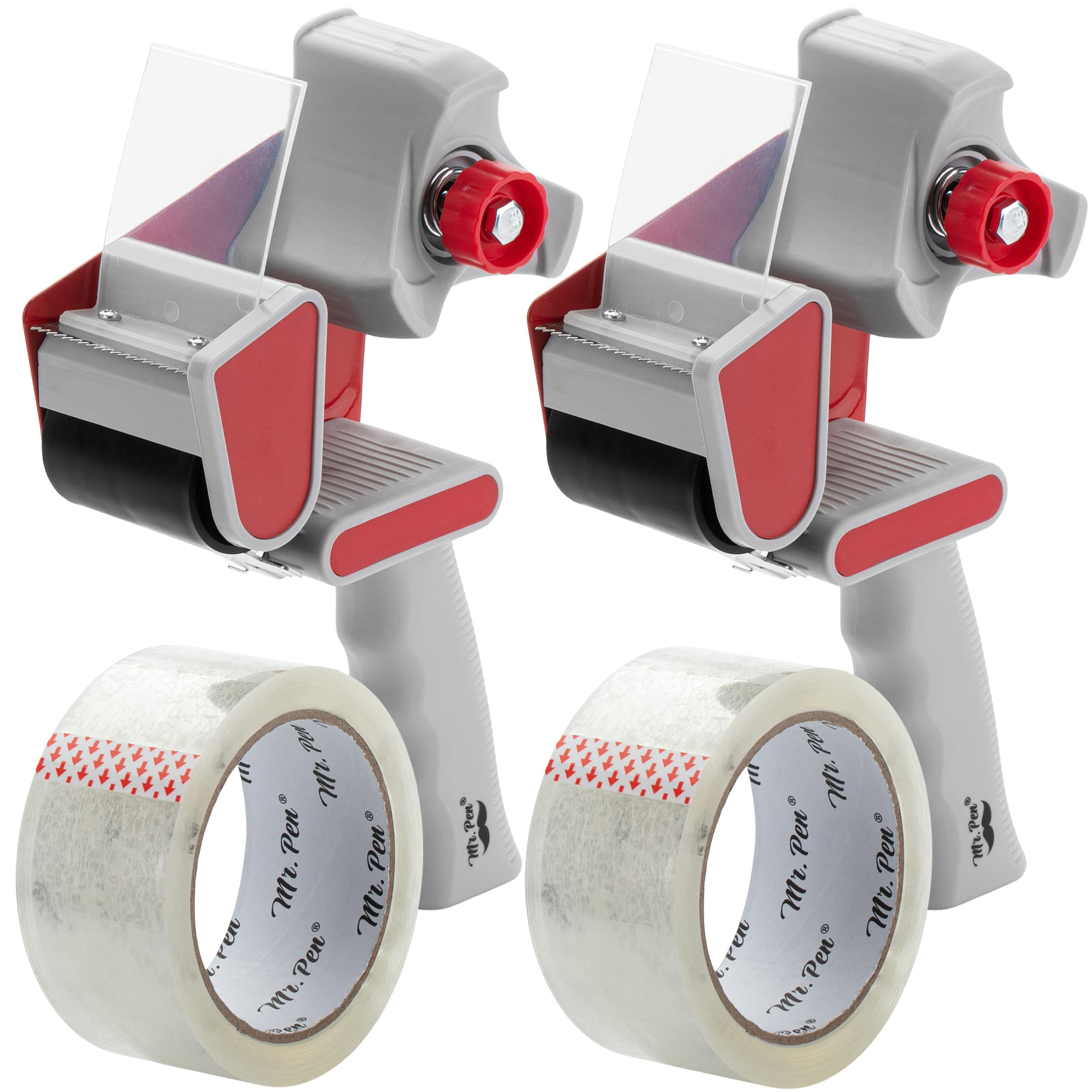 2-Pack Mr. Pen Packing Tape Dispenser Gun, 2 inch, w/ 2 Rolls of Heavy ...