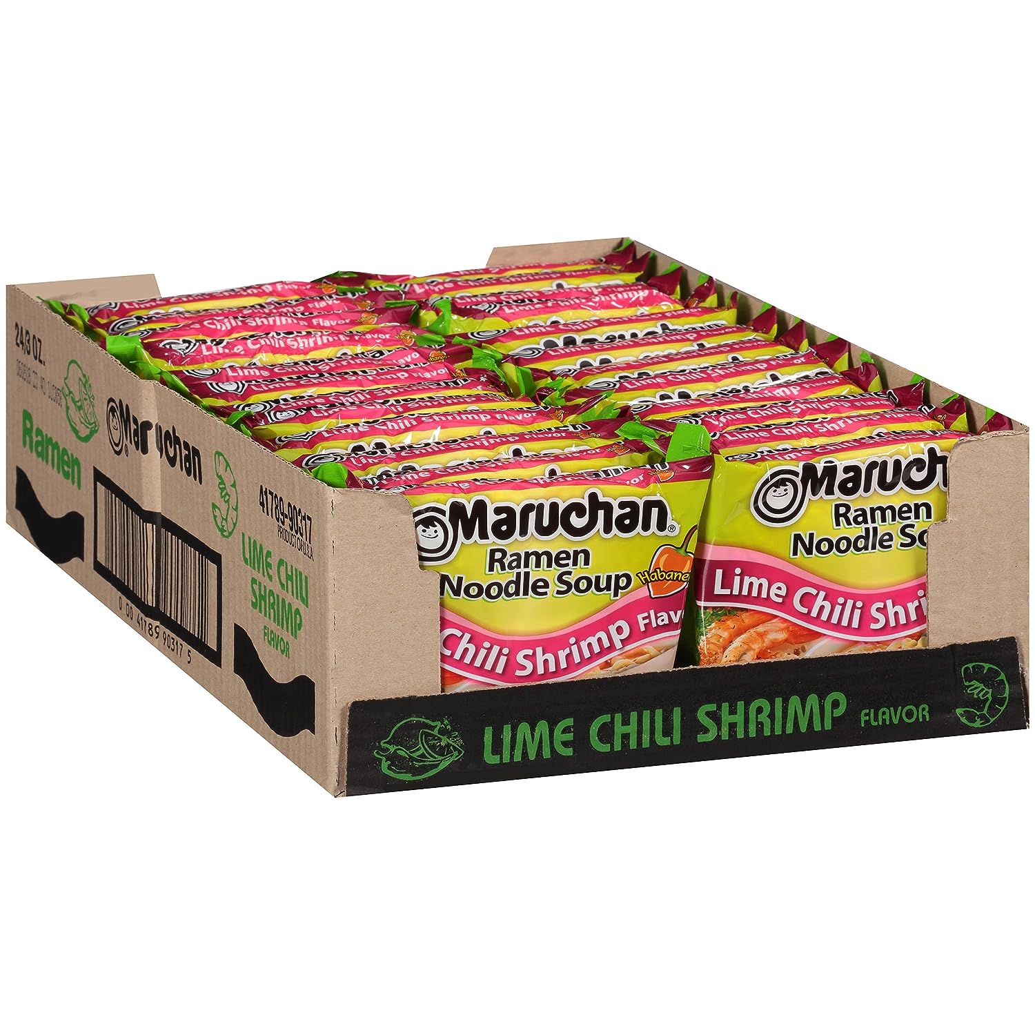 24-Pack 3-Oz Maruchan Ramen: Creamy Chicken $6, Chili Lime Shrimp