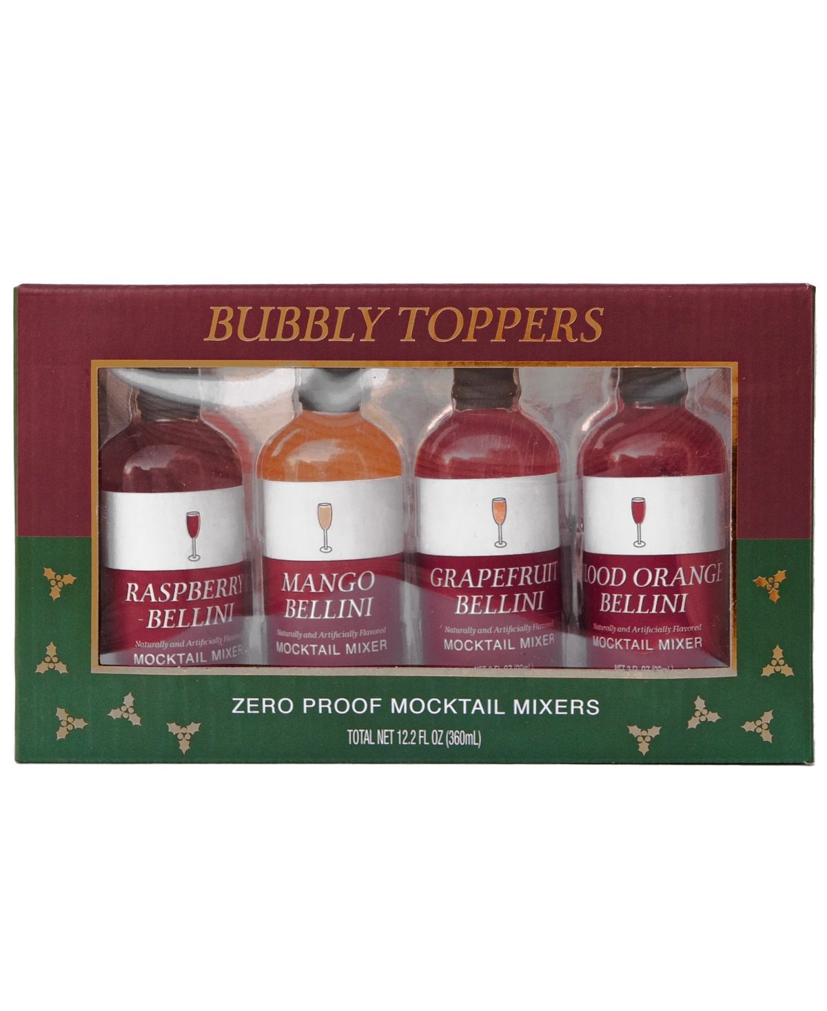 4-Pack Ten Acres Bubbly Toppers Gift Set (Zero Proof Mocktail Mixers ...