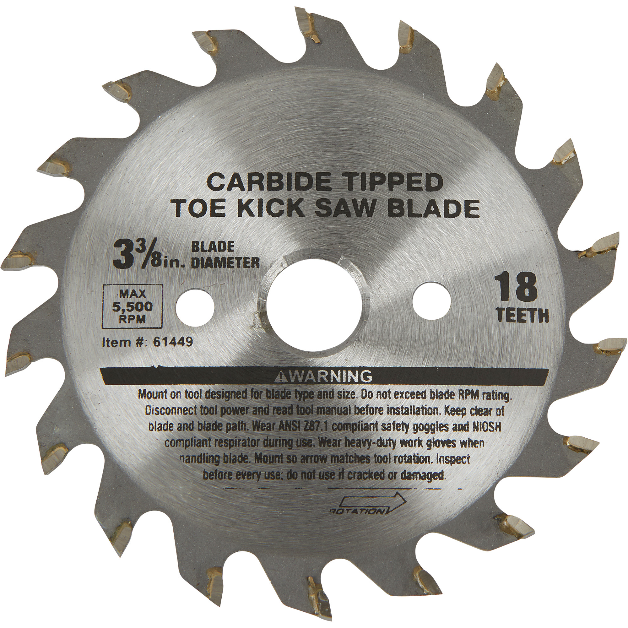 Ironton 3-3/8" 18T Toe Kick Circular Saw Blade $2 + Free Shipping