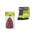 RYOBI ONE+ 18V Cordless Corner Cat Finish Sander (Tool Only) w/ 9-Piece ...