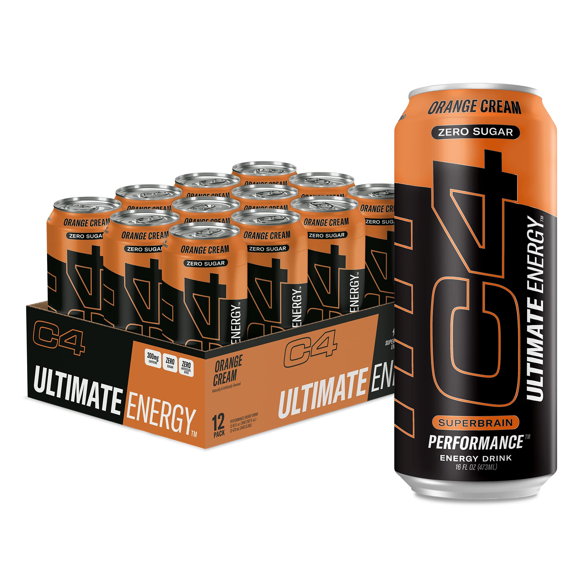 12-Pack 16-Oz C4 Ultimate Sugar Free Pre Workout Performance Energy ...