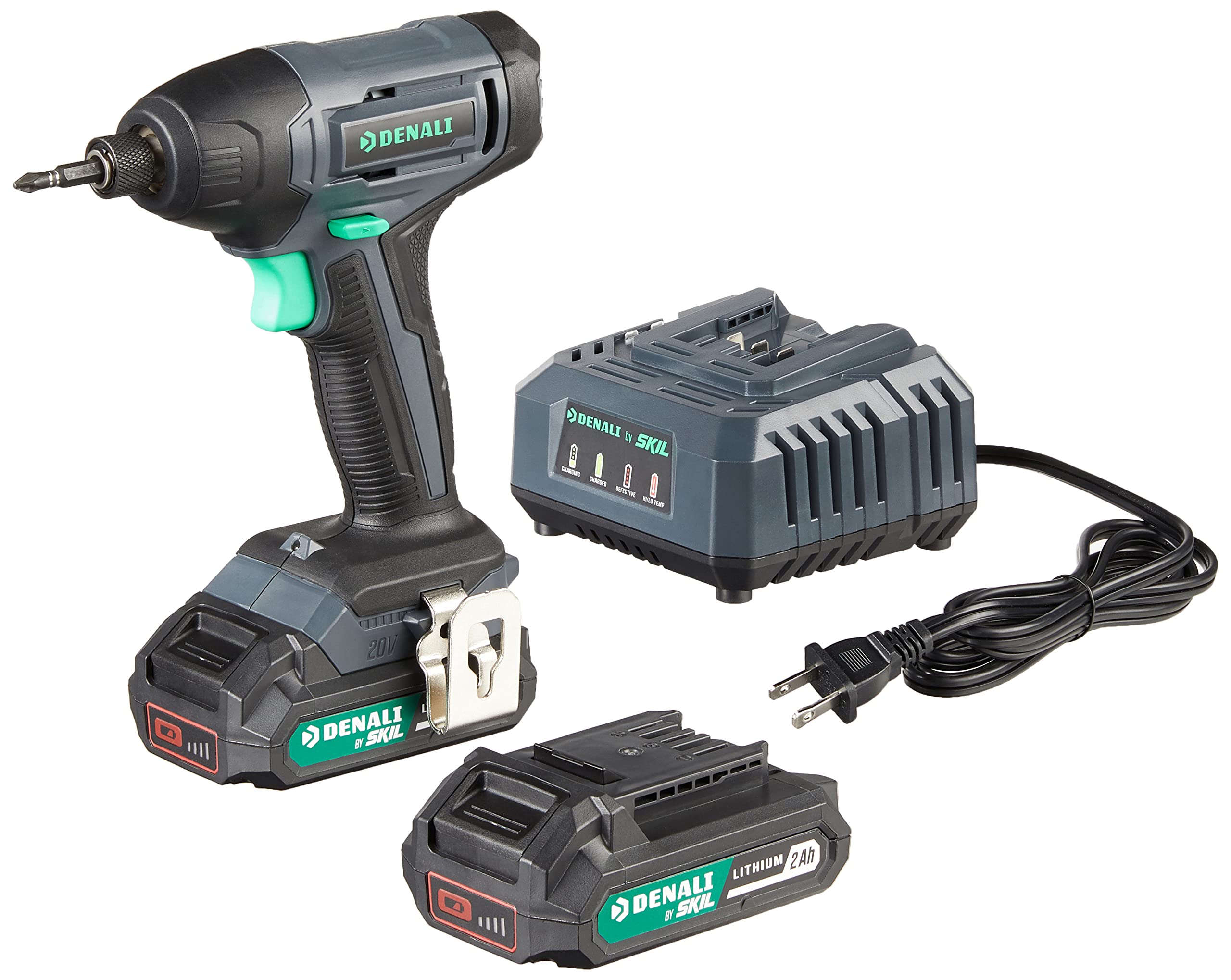 Denali by SKIL 20V Cordless Impact Driver Kit with 2 x 2.0Ah Lithium ...