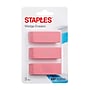 3-Pack Staples Wedge Block Erasers (Pink) $1 + Free Shipping