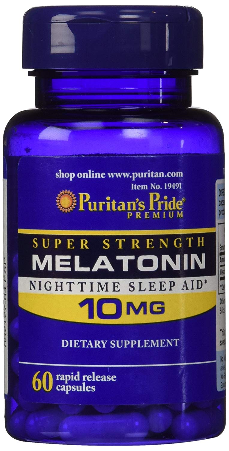 60-Count Puritan's Pride 10mg Melatonin Rapid Release Capsules - DealAM.com