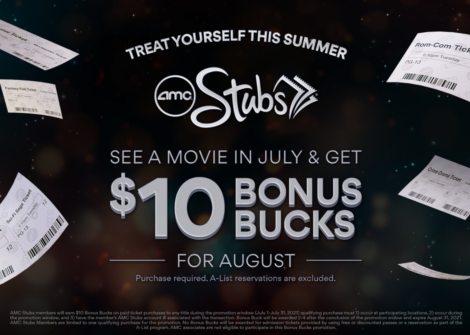 AMC Theatres: See any movie in July, Get $10 Bonus Bucks Back in August ...