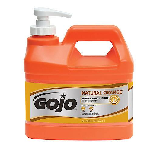 64-Oz GoJo Natural Orange Hand Cleaner: Pumice $3.55, Smooth