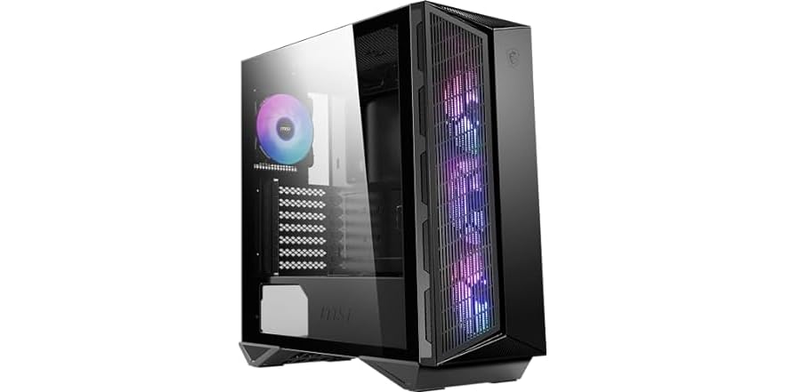 MSI MPG GUNGNIR 111R Mid Tower PC Gaming Case 4x120mm ARGB Fan ATX MATX ...