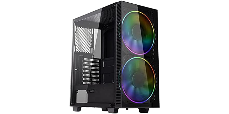 GAMEMAX Black Hole Gaming Computer Case Mid Tower w 2x200mm ARGBFans ...