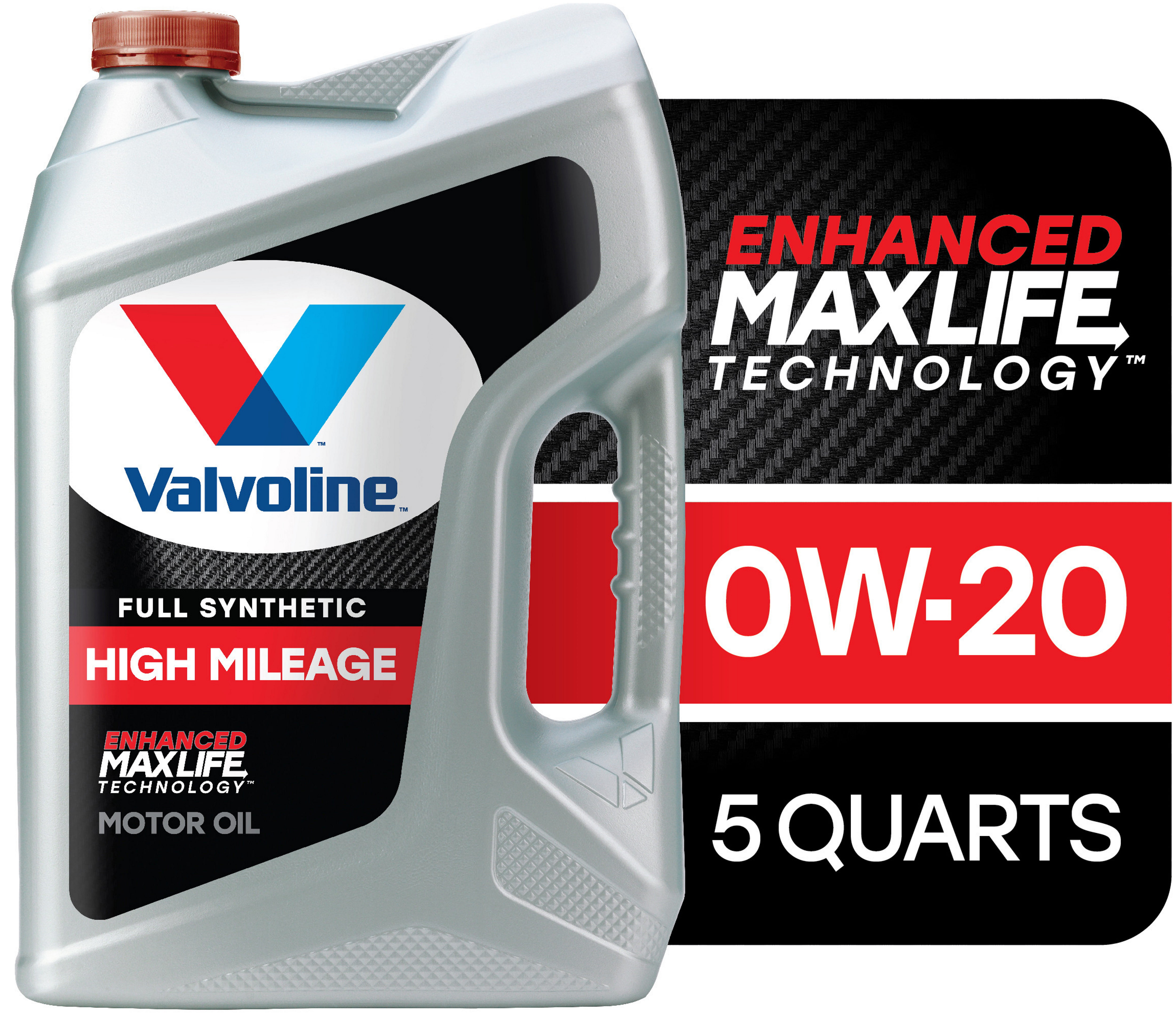 Valvoline Full Synthetic High Mileage MaxLife 0W-20 Motor Oil 5 QT + $5 ...