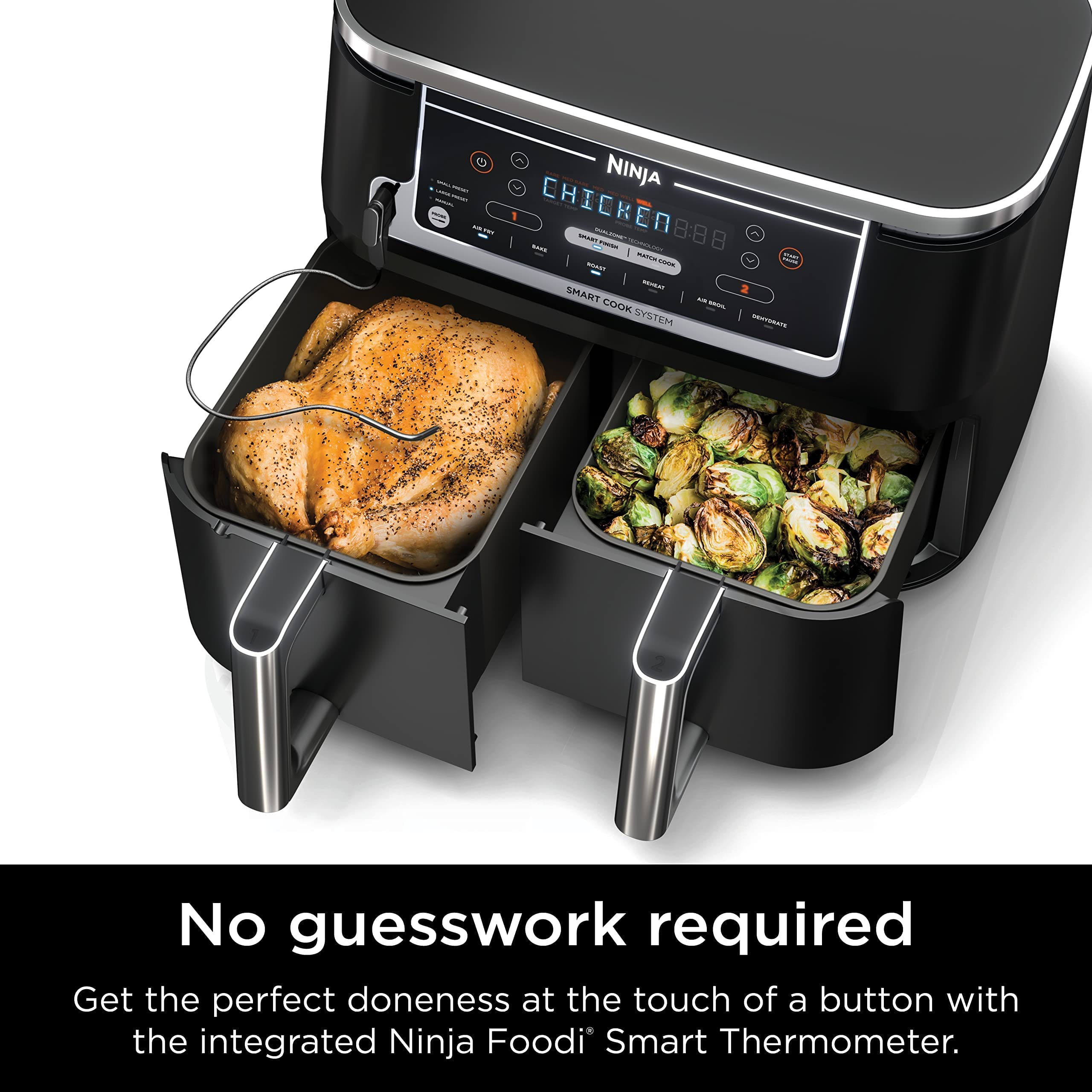 Ninja - Foodi 6-in-1 10-qt. XL 2-Basket Air Fryer with DualZone Technology $129.99