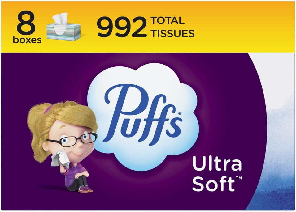 Puffs Ultra Soft, 124 pack of 8 (992 total), $12.82 (or less) with S&S ...