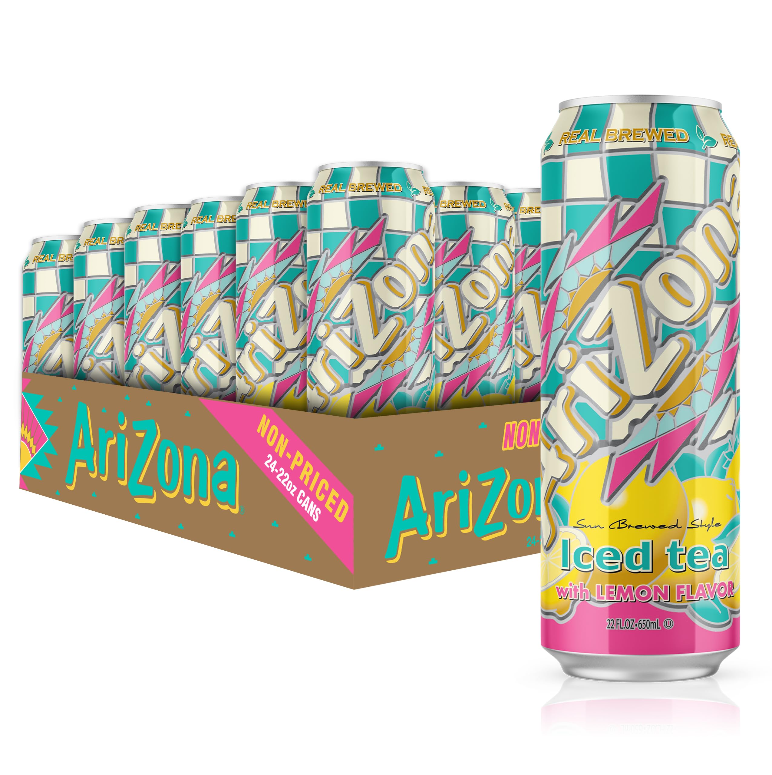 24-Pack 22-Oz AriZona Iced Tea w/ Lemon Flavor Big Can