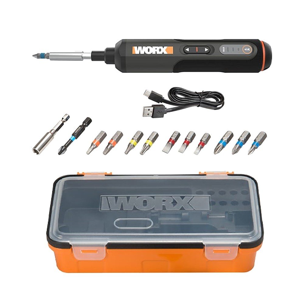 Worx Tools 4V 3-Speed 1/4" Cordless Screwdriver w/ Storage Box