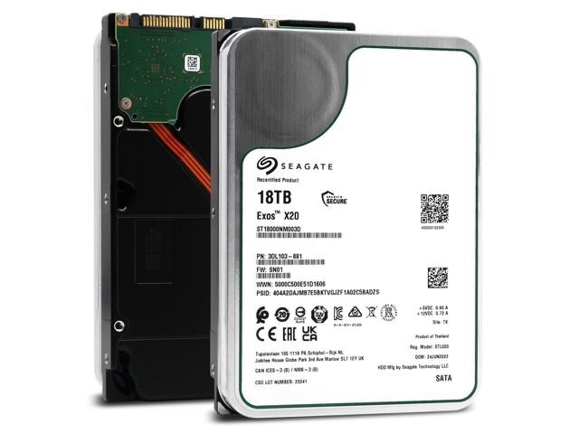 **Zip pay required** Refurbished: Seagate Exos X20 18TB SATA 6Gb/s ...